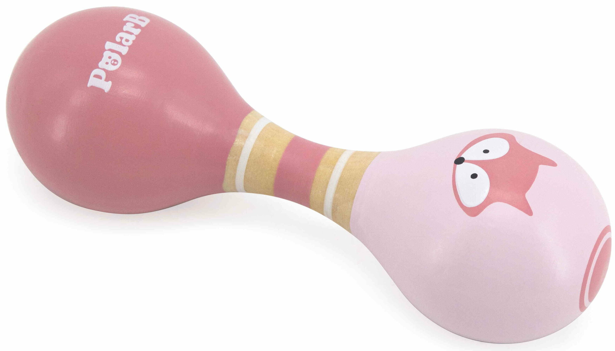 Маракас двойной "Лисичка" розовый в коробке