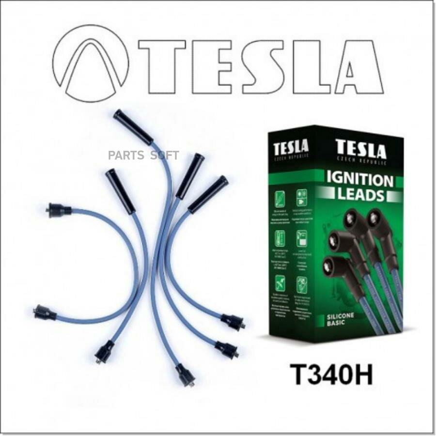 Провода ВВ кт. ВАЗ, АЗЛК двиг.1.6. 1.8 (карбюратор) (T340H) TESLA