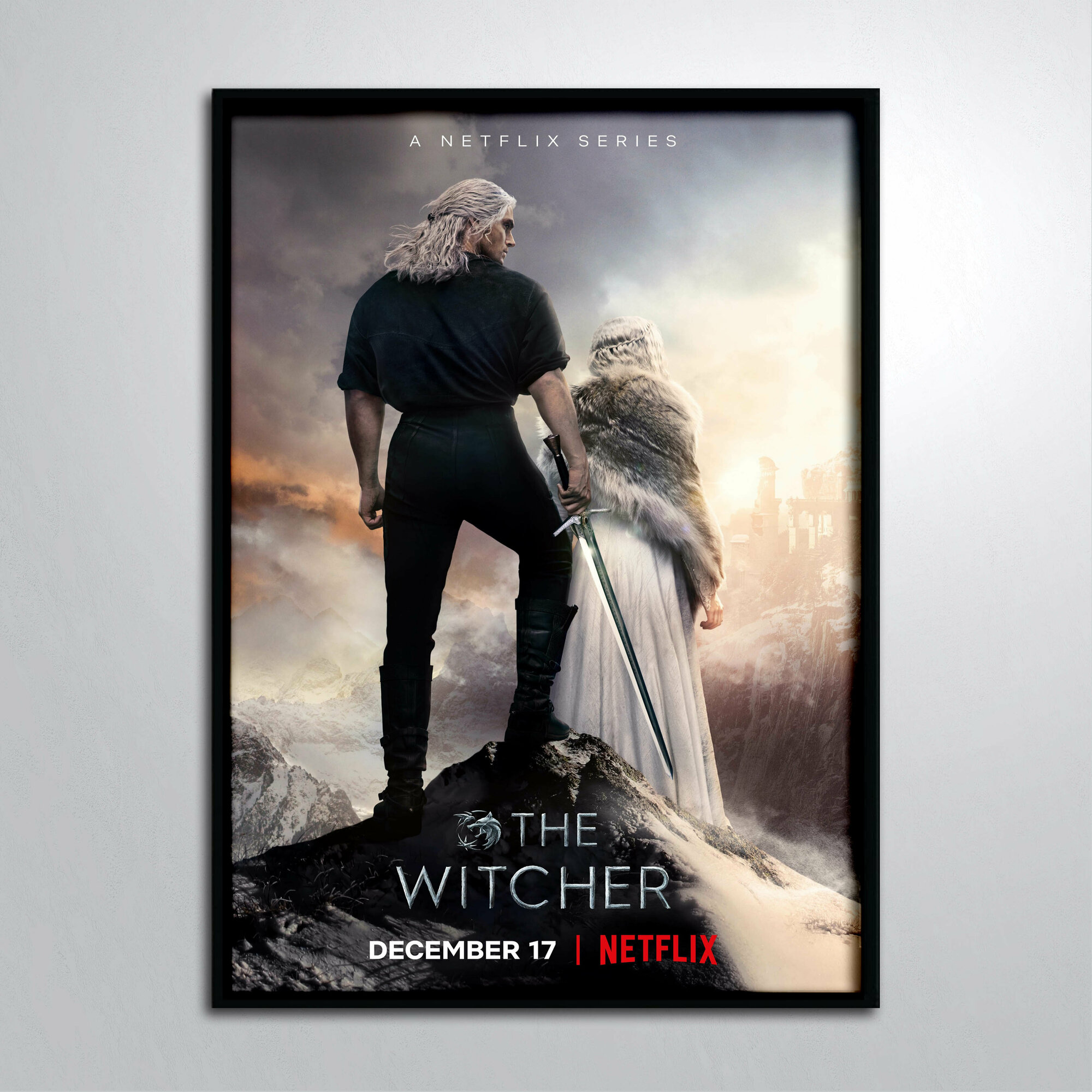 Постер в раме/Ведьмак Скала The Witcher
