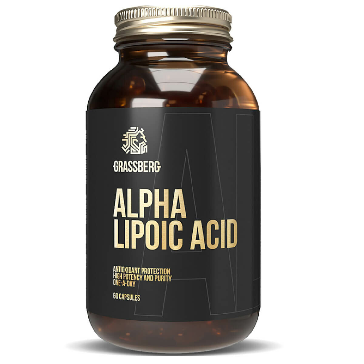 Альфа-липоевая Кислота, 60 мг, 60 капсул, GRASSBERG