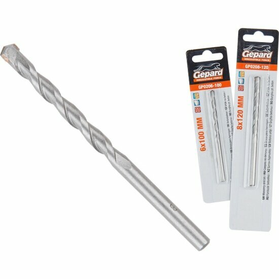 Gepard Сверло по бетону 5х150мм (GP0205-150) (победитовое ударное)