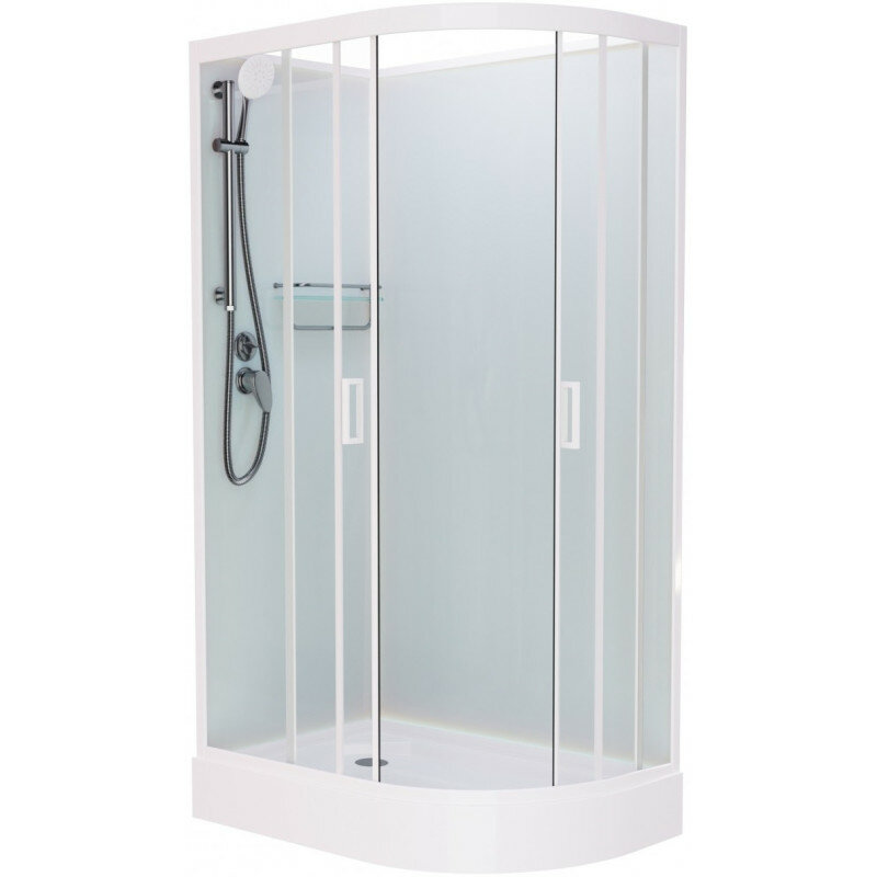 Душевая кабина 120x80x215 см Frank F412L М White 20021 текстурное стекло