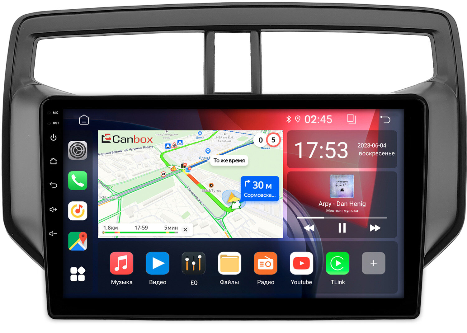 Штатная магнитола Toyota Rush 2 2017-2024 Canbox RS9-0268 1.5/32 Android 10 (IPS, DSP, CarPlay)