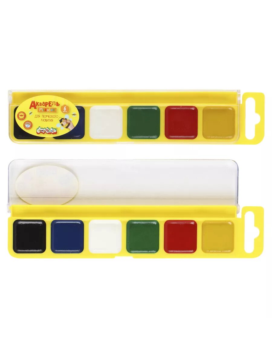 Краски для рисования 6 цветов