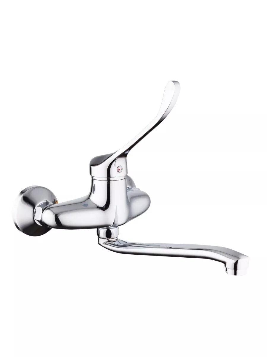 Смеситель Frap F4654 для кухни, поворотный, настенный, хирургический, серый