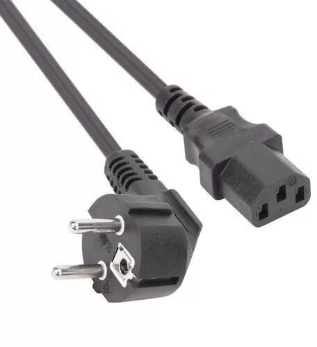 Кабель питания PREMIER 5-280L, IEC C13 (прямой) - Евровилка (угловой), круглое, 3м, Bulk, черн