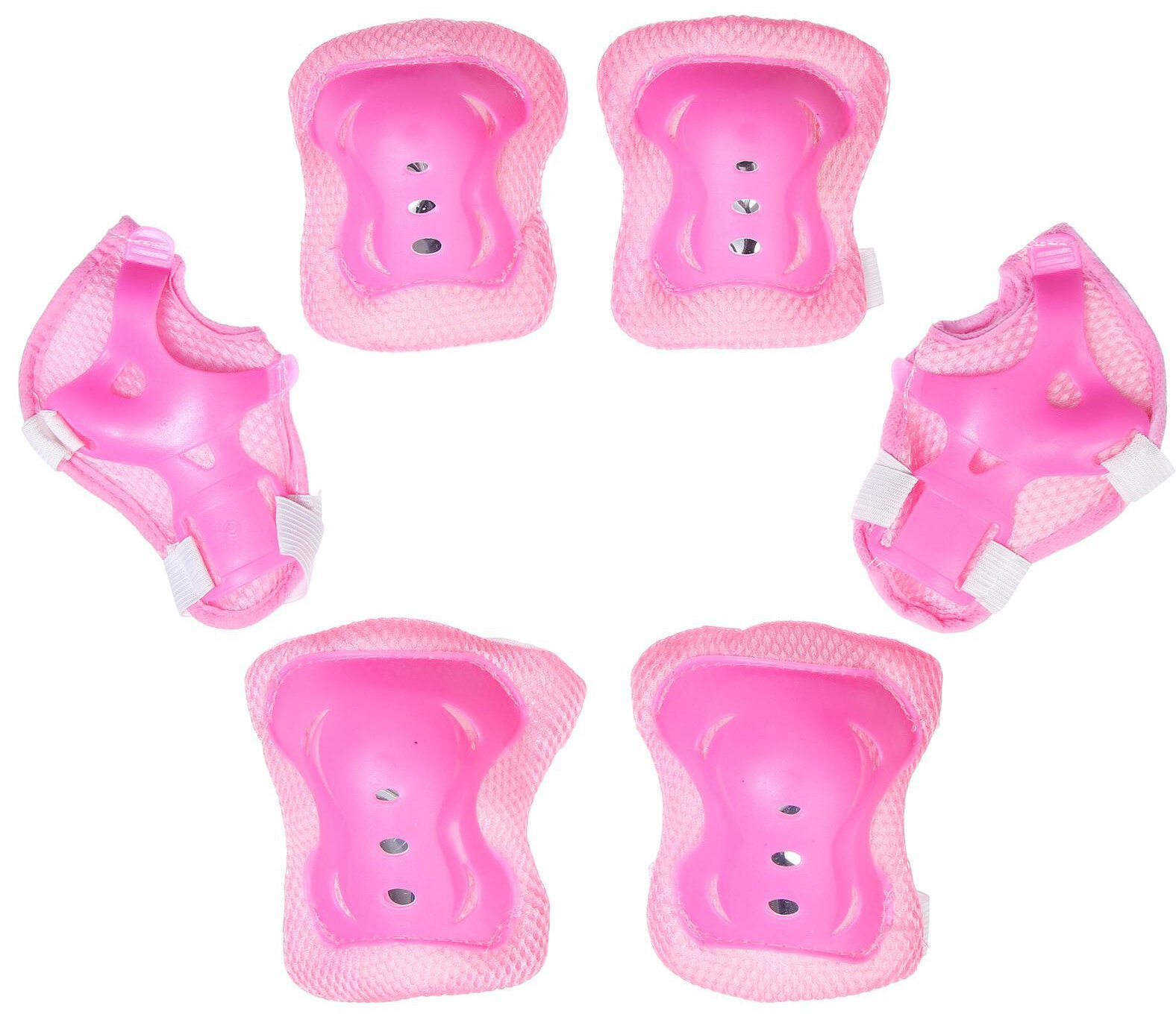 Детская защита OT-2020 для роликовых коньков, набор защитного снаряжения для катания на роликах: наколенники, налокотники и наладонники, размер S, цвет розовый