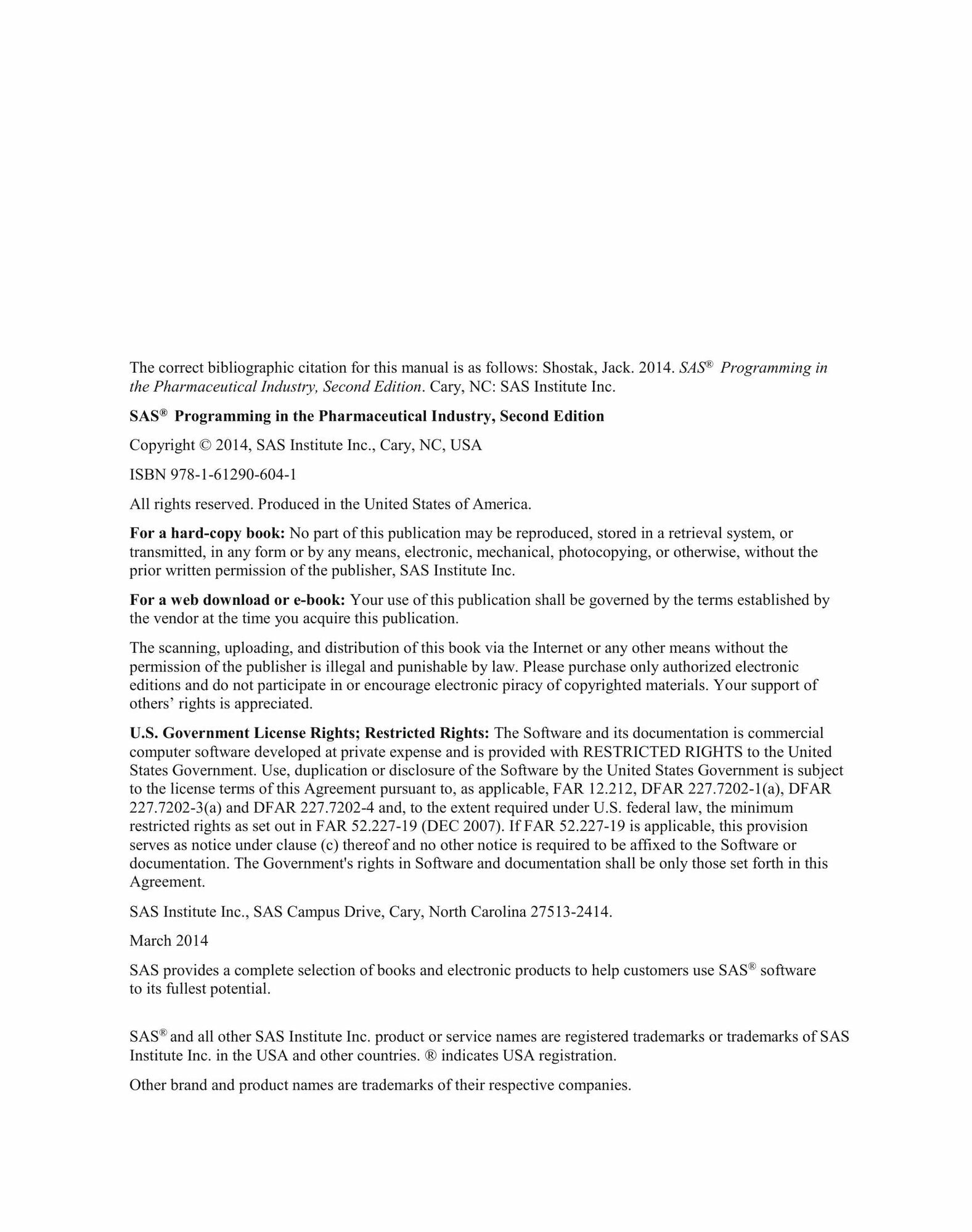 SAS Programming in the Pharmaceutical Industry, Second Edition — фото 1