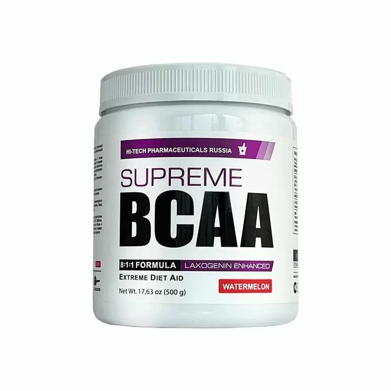 Аминокислоты SUPREME BCAA 8:1:1 with Laxogenin (500 гр) (33 порц), Арбуз