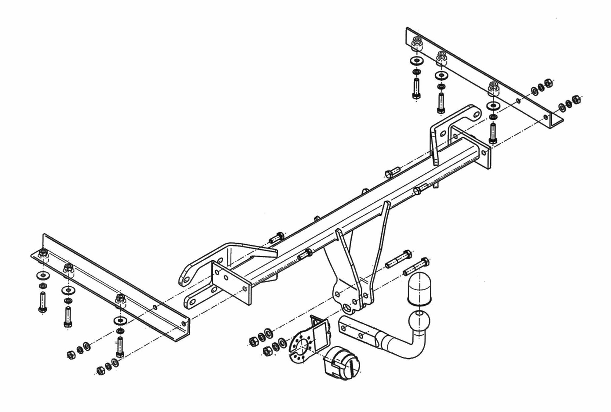 Фаркоп на Subaru Outback 2009-2015 (паспорт и сертификат в комплекте)(без электрики) Steinhof. S-368