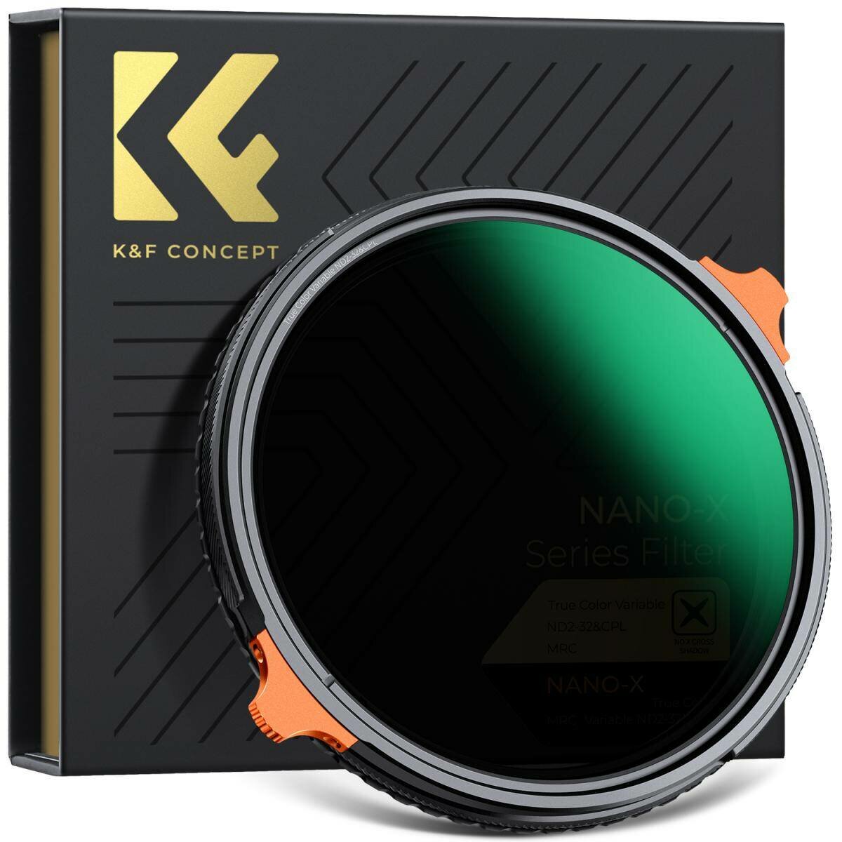 Фильтр K&F True Color 67 мм Nano X CPL+Variable Fader NDX ND2-ND32