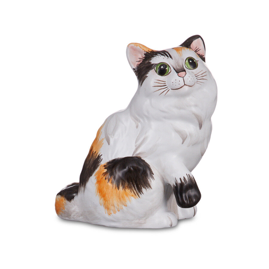 Фигурка Ярославская майолика Кошка, премиум качество, элитная, высокое качество