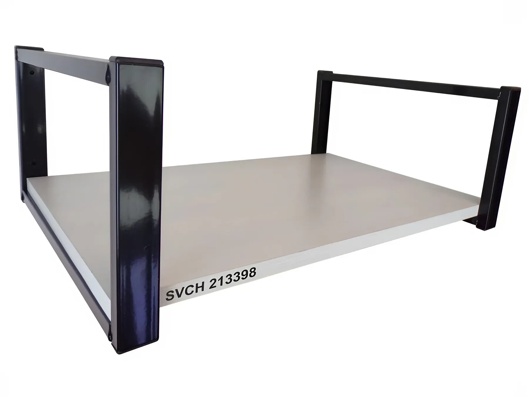 Полка для микроволновки GARROSS "SIBERIA 213398", одна полка 35х54 см, высота 21 см, каркас чёрный, цвет полки сосна