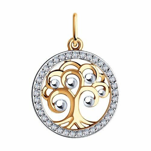 Подвеска The Jeweller, красное золото, 585 проба, фианит