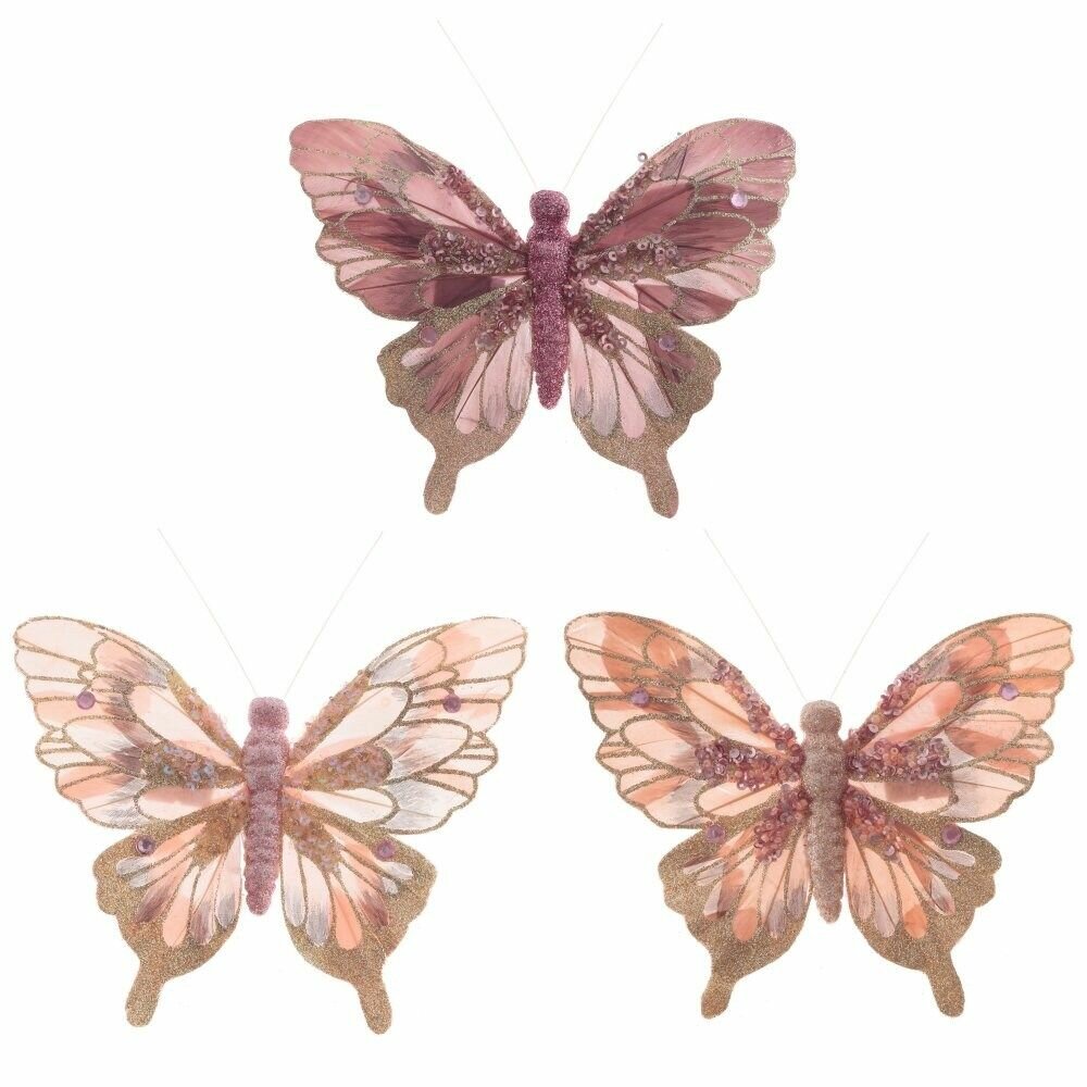 Изделие декоративное "Бабочка", 16х2х12 см, 3 варианта цвета