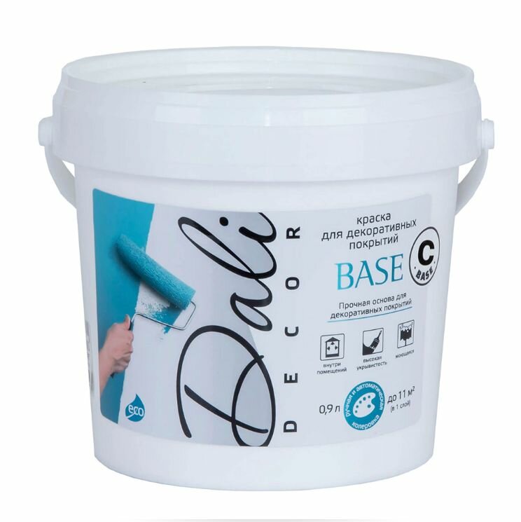 Краска декоративная акриловая Dali-Decor Base C матовая 0,9 л