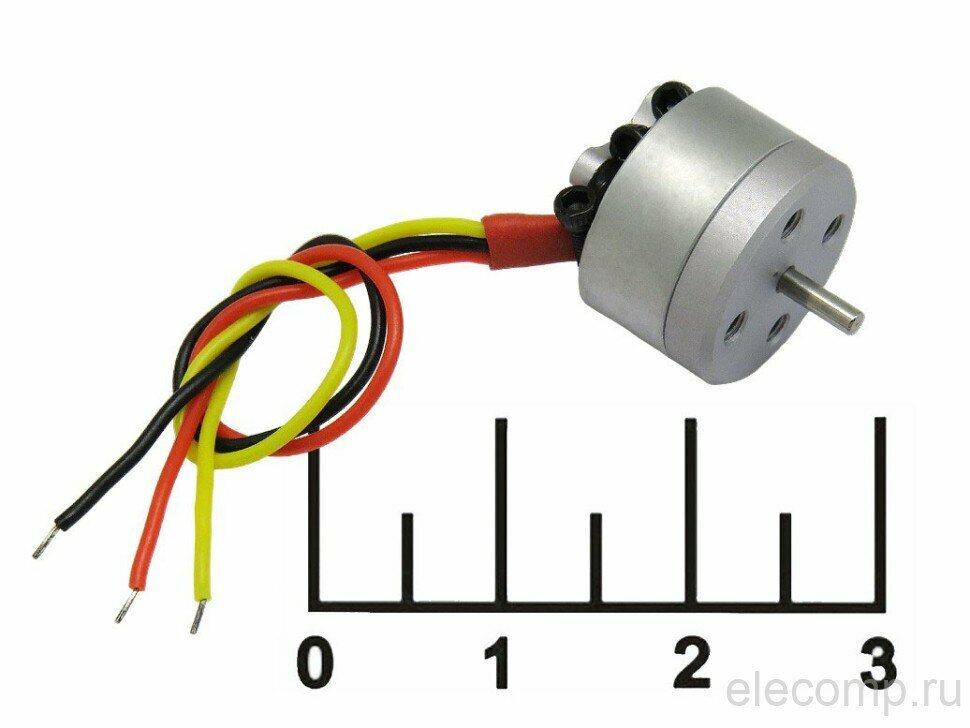 Двигатель бесщеточный 1104 (4300KV) 3 провода