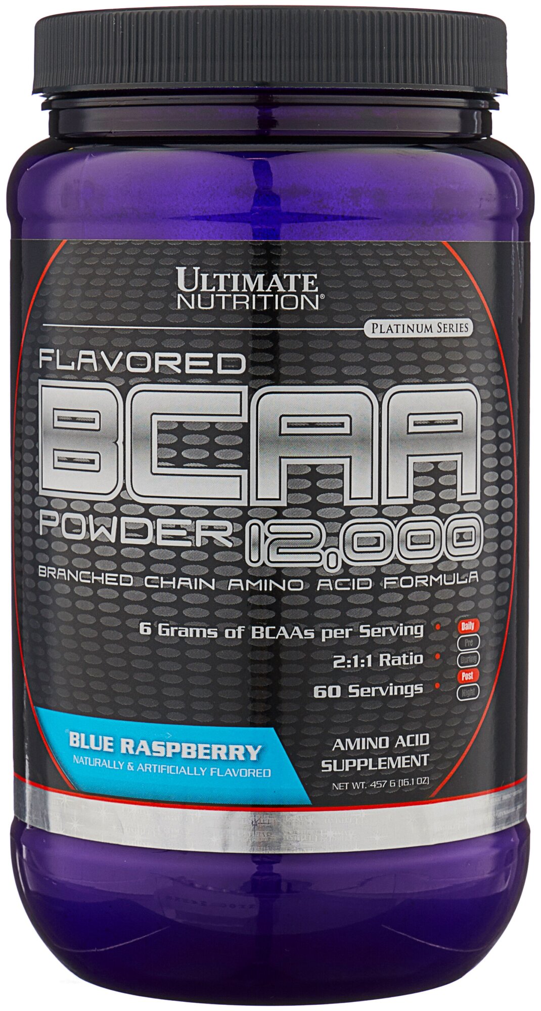 Аминокислотный комплекс Ultimate Nutrition 12000 Flavored, голубая малина, 457 гр , повышает тонус, укрепляет иммунитет