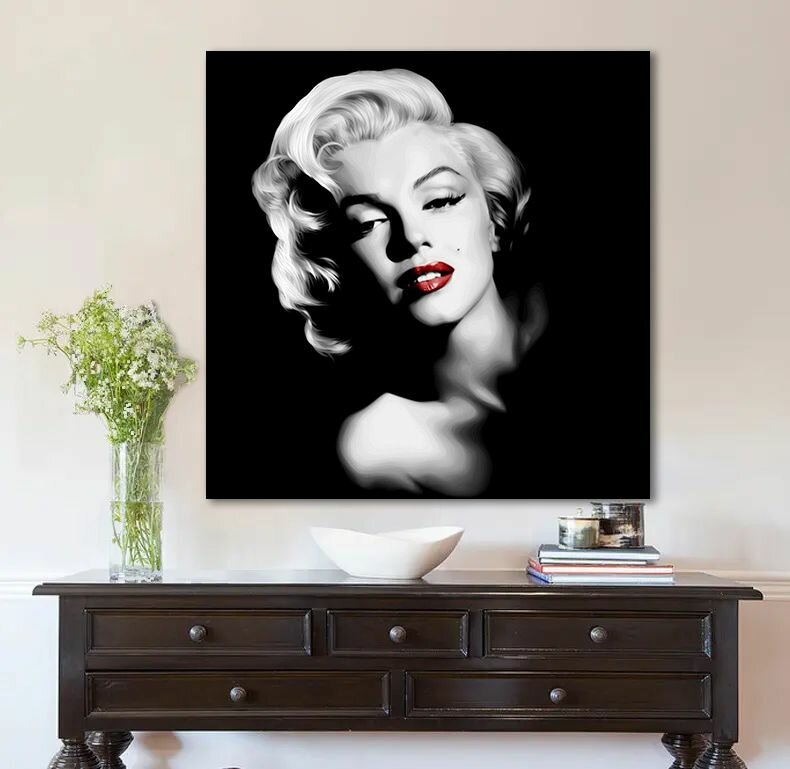 Постер "Мерлин Монро" от ВсеКартины. тут, на подрамнике, дерево, поп-арт, 70x70 см