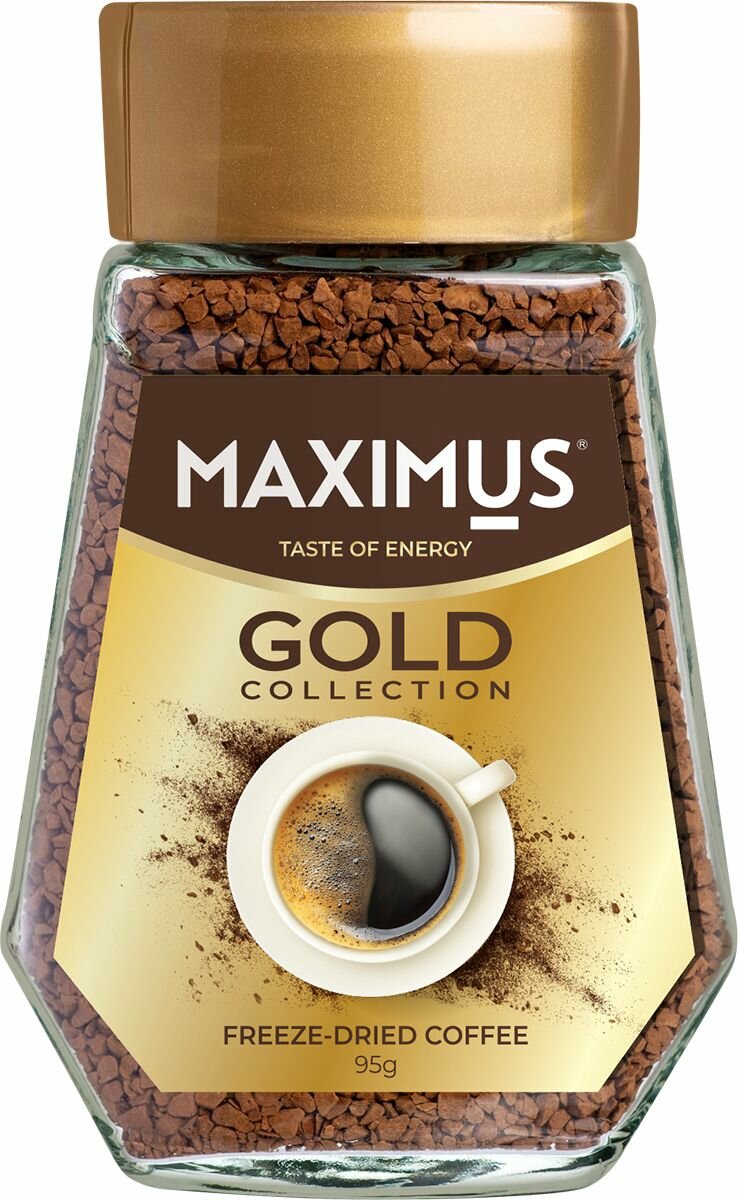 Кофе растворимый сублимированный Maximus Gold Collection 95г х 2 штук