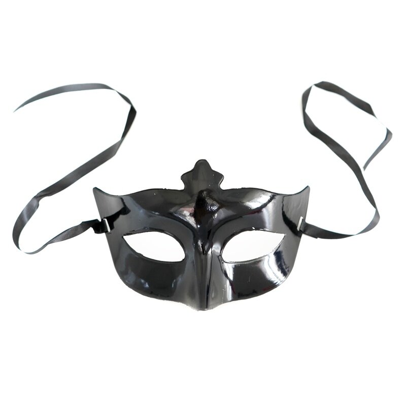 Карнавальная маска Веселый праздник "Классика", цвет Черный, материал пластик, упаковка - пакет