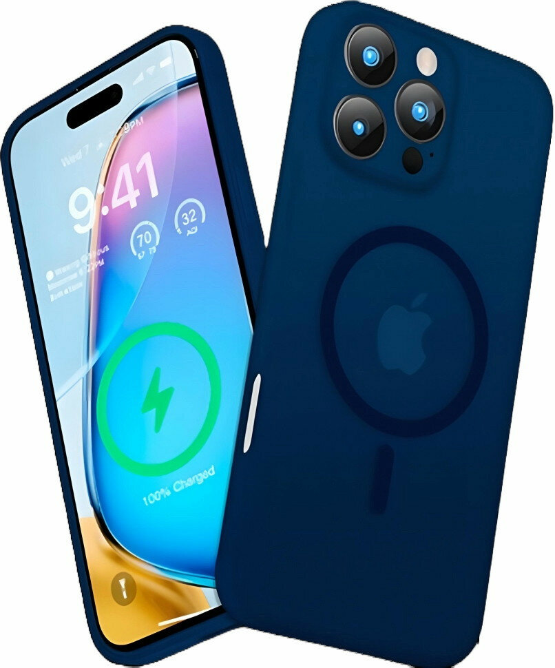 Чехол Memumi Ultra Slim 0.3 мм для iPhone 16 синий