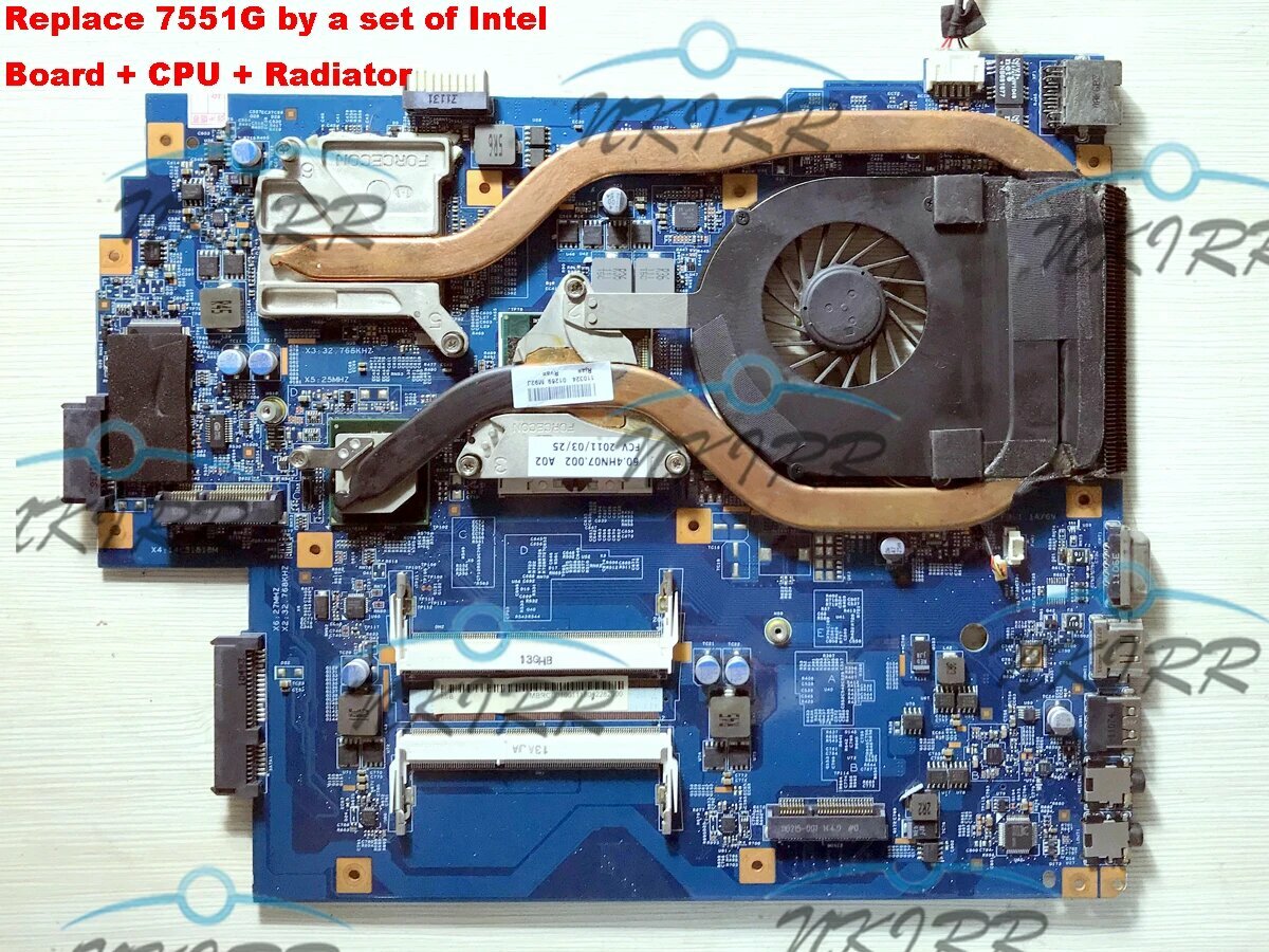 Плата JE70-DN 09929-1 для Aspire 7551G A Set Intel-stable