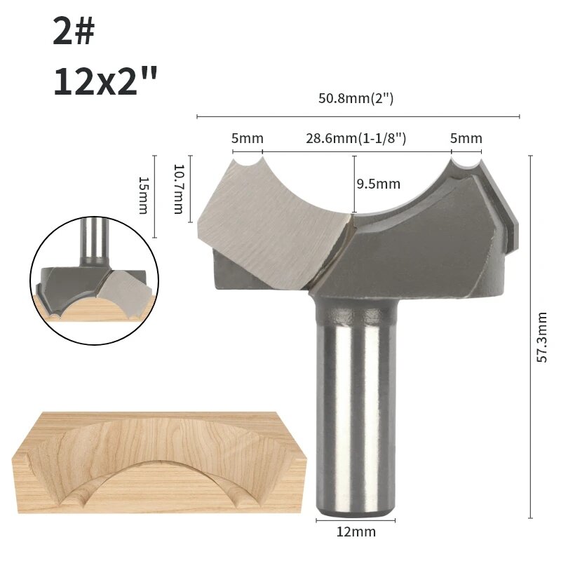 Фрезы YUSUN с двойным драконом, твердосплавные насадки для работ по дереву 12x50.8