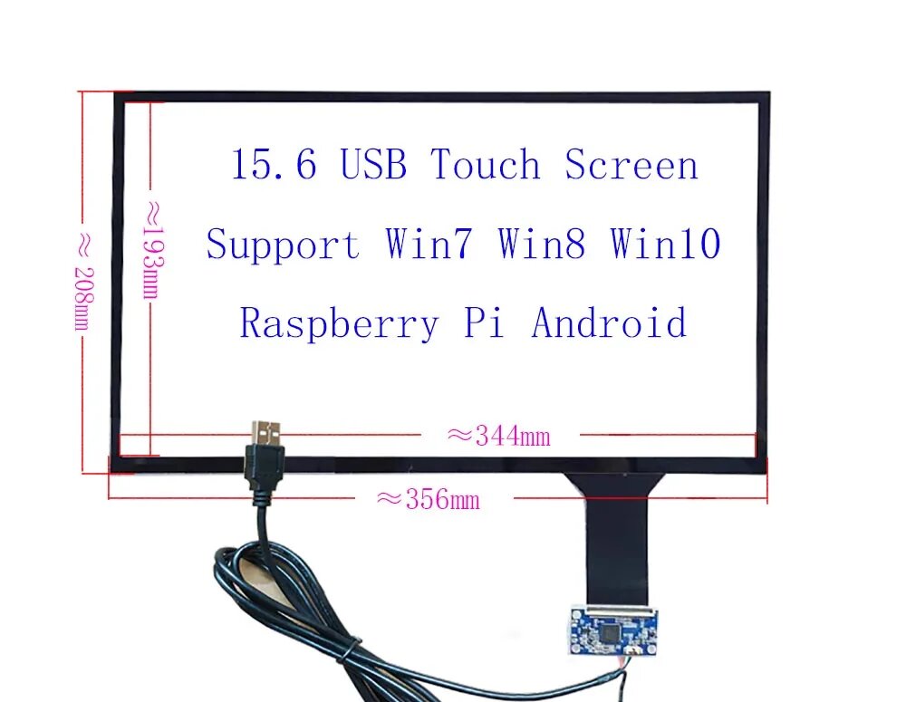 Сенсорный экран ICAR для Raspberry Pi 10.1/11.6/12.5/13.3/14/15.6/16 дюймов 15.6 inch B