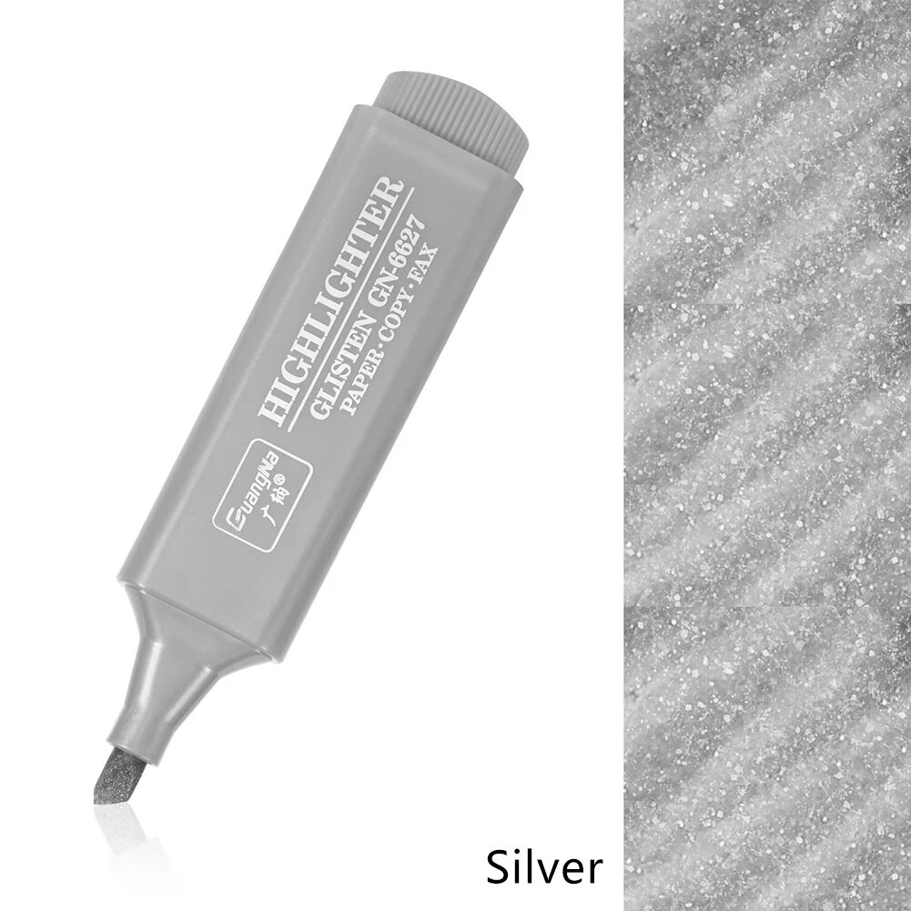 Металлические маркеры 8 цветов Серебряный, Silver