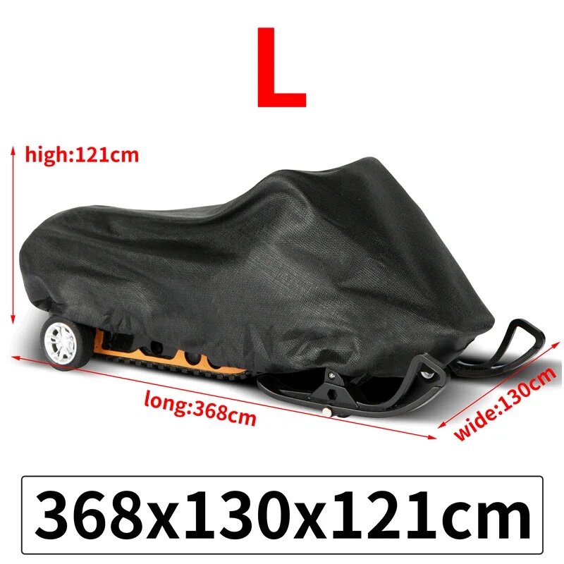 Открытый чехол для мотоцикла для снегохода, водонепроницаемый пылезащитный чехол для прицепа, саней для хранения, анти-УФ-универсальный зимний чехол для лыжного автомобиля L