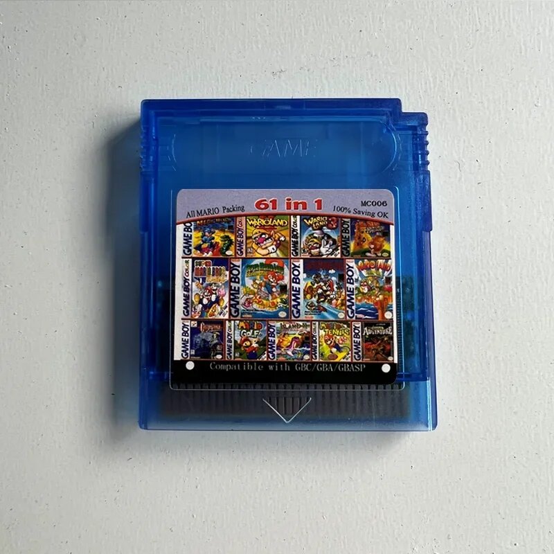 Aoger Pokemon Series 61 108 Games in 1 Картридж для GBC/GBA/SP/GBM GBC 61 Blue