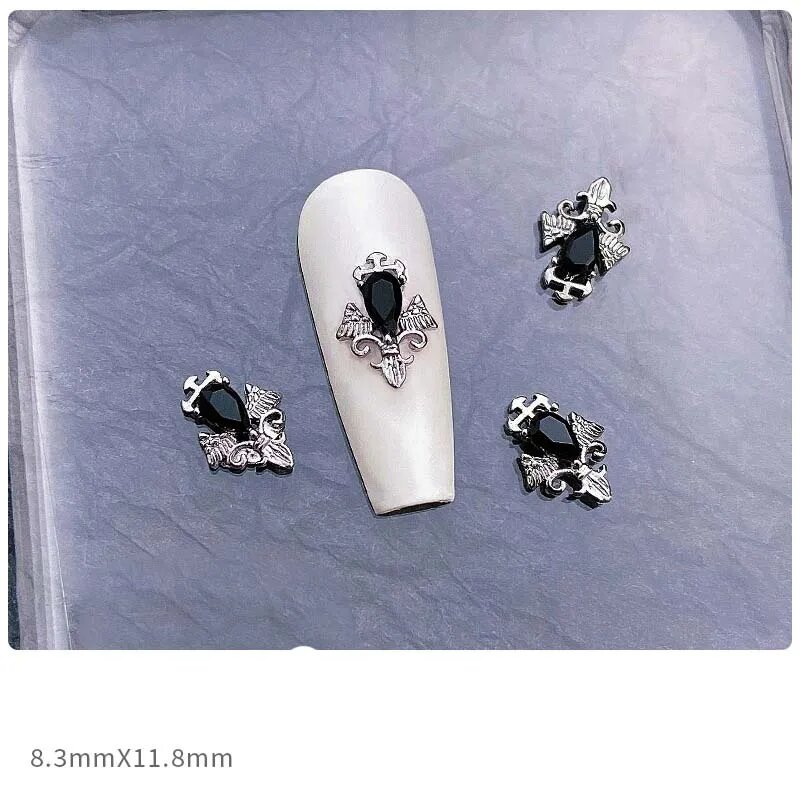 Подвески для ногтей HIGBAQK, 10 шт, готический стиль 10Pcs Punk