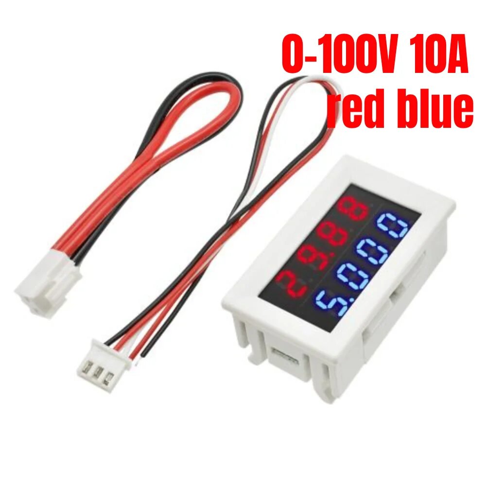Вольтметр амперметр 0-100V 10A, цифровой дисплей