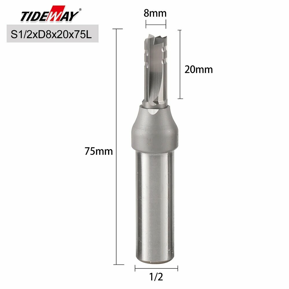 Фреза TIDEWAY S1/2xD8x20x75L, 8x20 мм