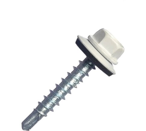 Саморез кровельный KPcZP 4,8х51 мм RAL 9003, (уп. 75 шт), Tech-Krep