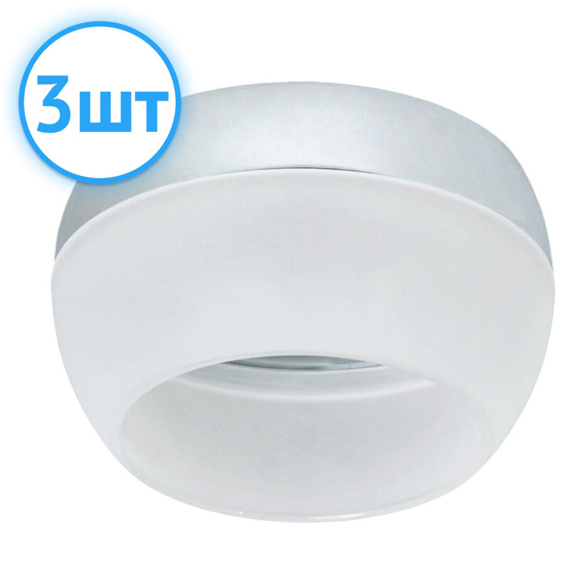 Светильник IEK LIGHTING 4010 накладной потолочный под лампу GX53 хром LT-UPB0-4010-GX53-1-K23 (комплект из 3шт.)