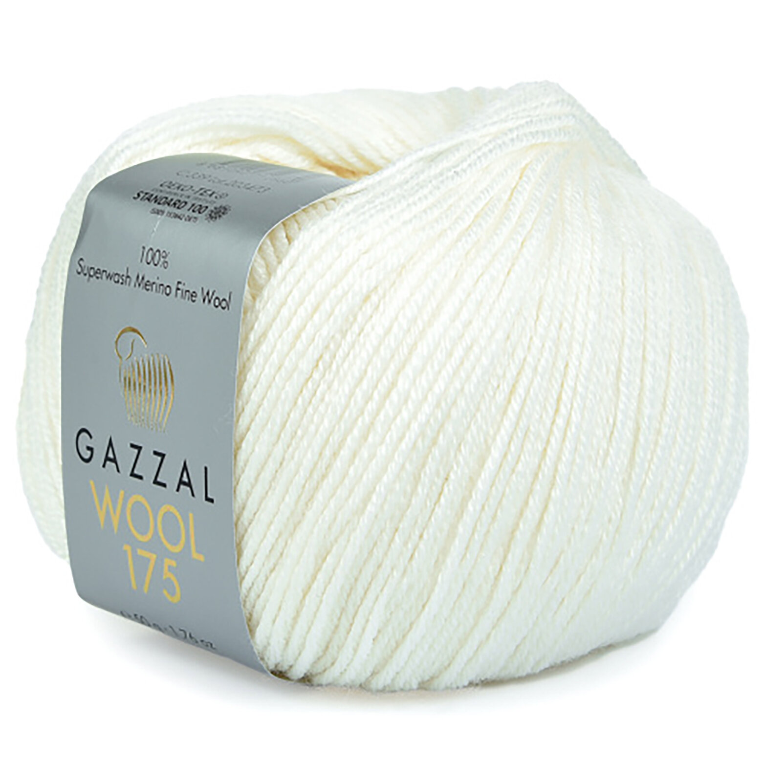 5 Мотков, Gazzal Wool 175, 100% Тонкая шерсть мериноса супервош / 50 гр. - 175 м, Цвет-339