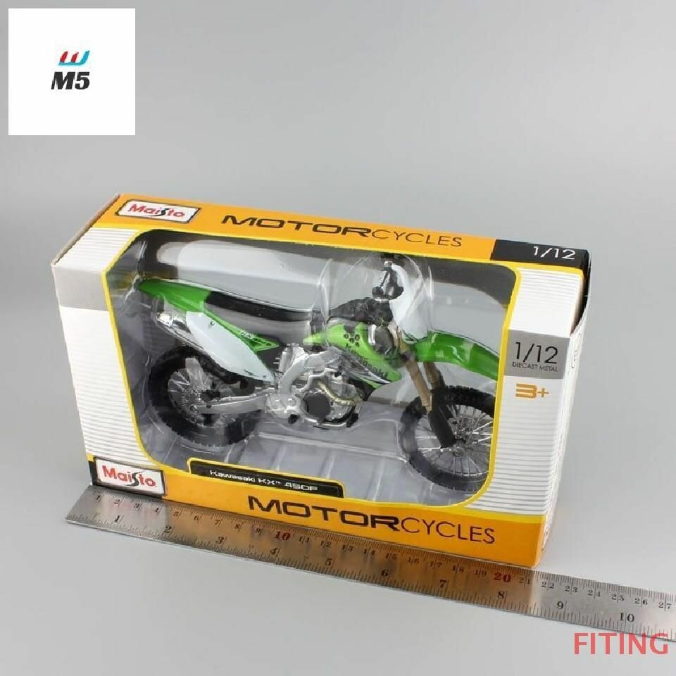 Игрушечный мотоцикл Kawasaki H2 R, 1:12, игрушка для мальчика, модель автомобиля, мотоцикл