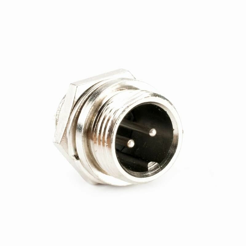 Разъем Цилиндрический малогабаритный GX12 12M-2B, 1ШТ