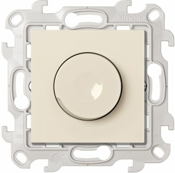 1 шт. Simon 24 Слоновая кость Светорегулятор LED поворотно-нажимной проходной 6-60Вт 230В, 2412313-031