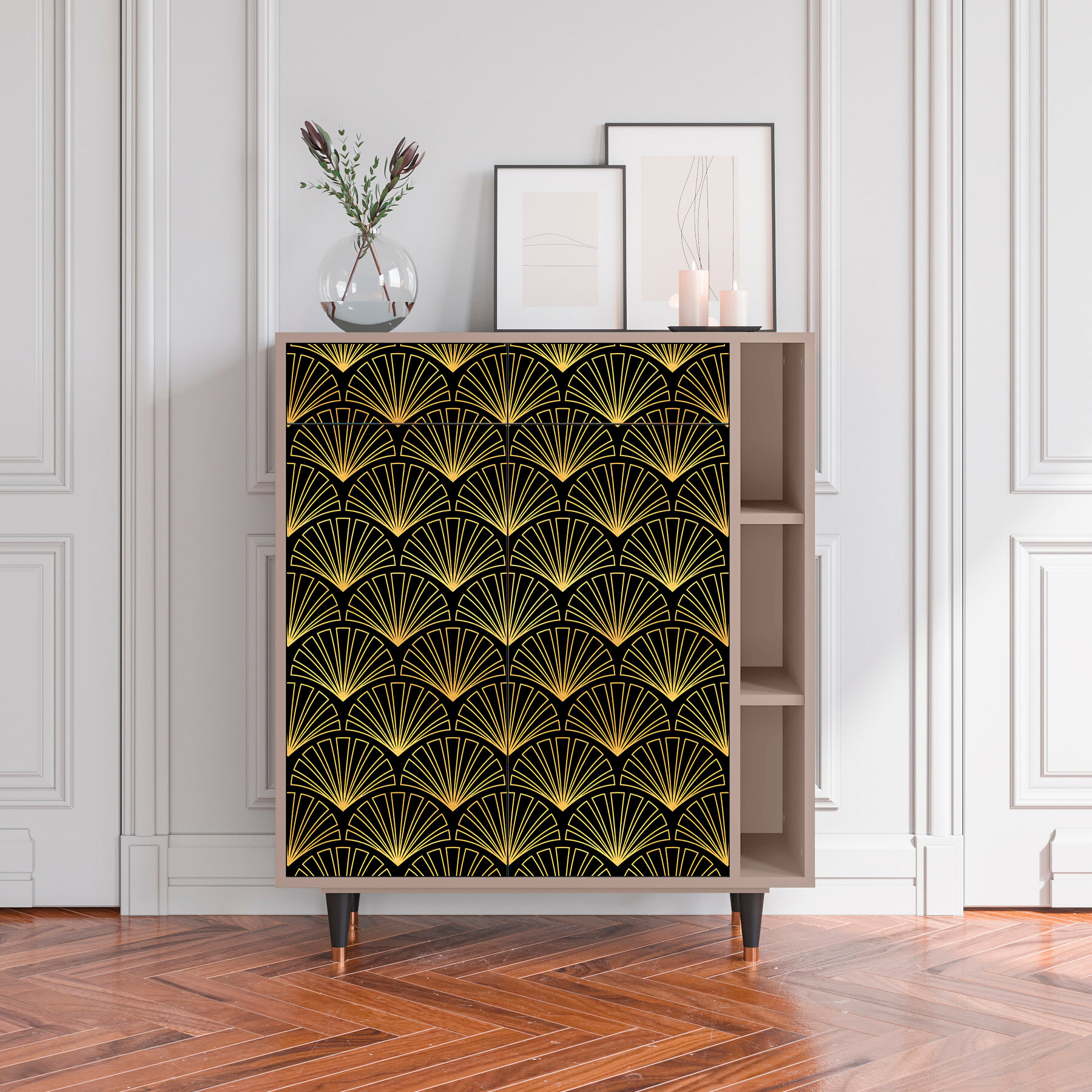 Комод - STORYZ - BS6 Bird of Juno, Размер - 94 x 110 x 41 см, Цвет корпуса - , Бежевый