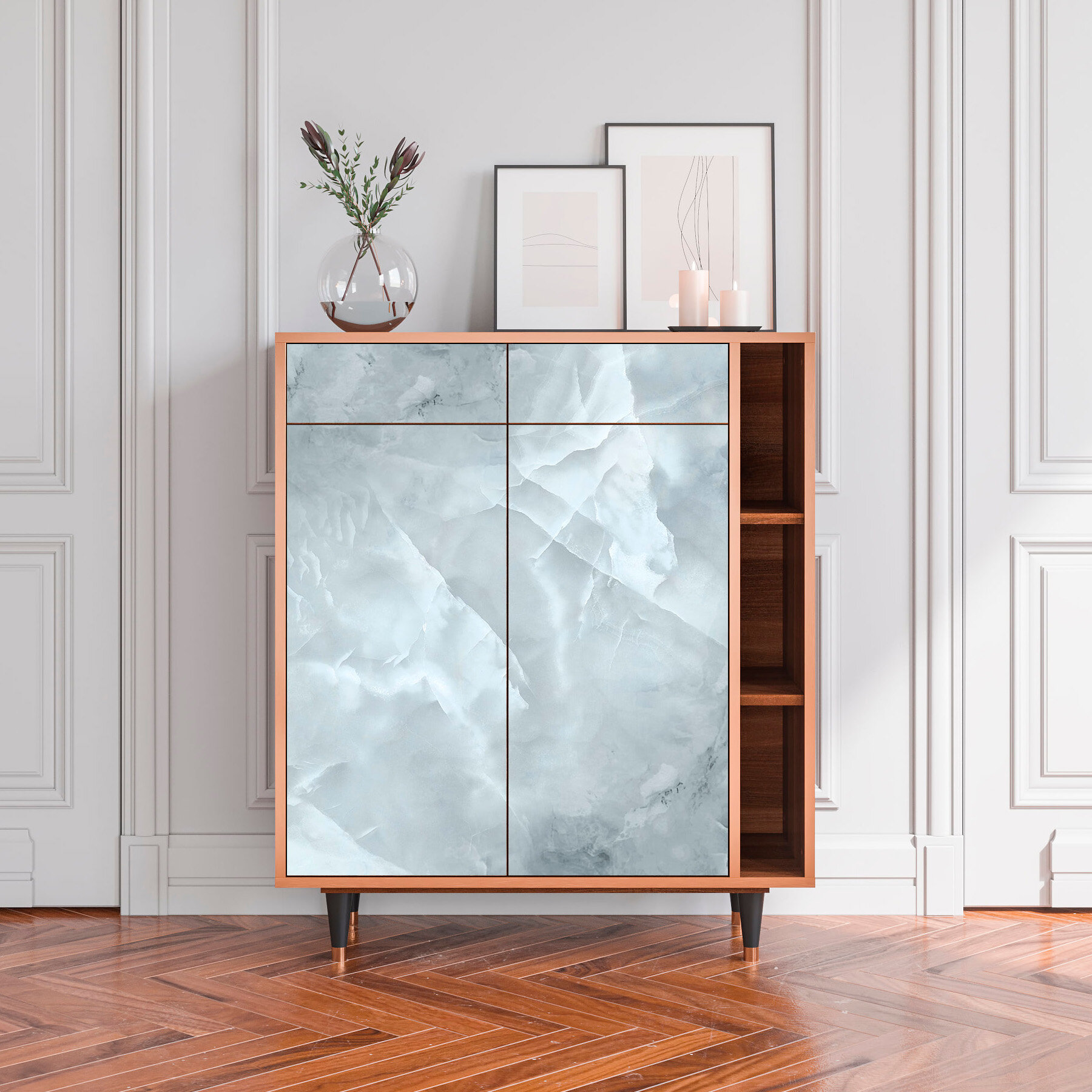 Комод - STORYZ - BS6 The Onyx, Размер - 94 x 110 x 41 см, Цвет корпуса - , Орех
