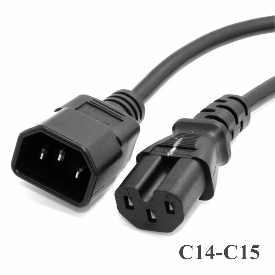 Кабель питания C14-C15, 1.5 м, черный