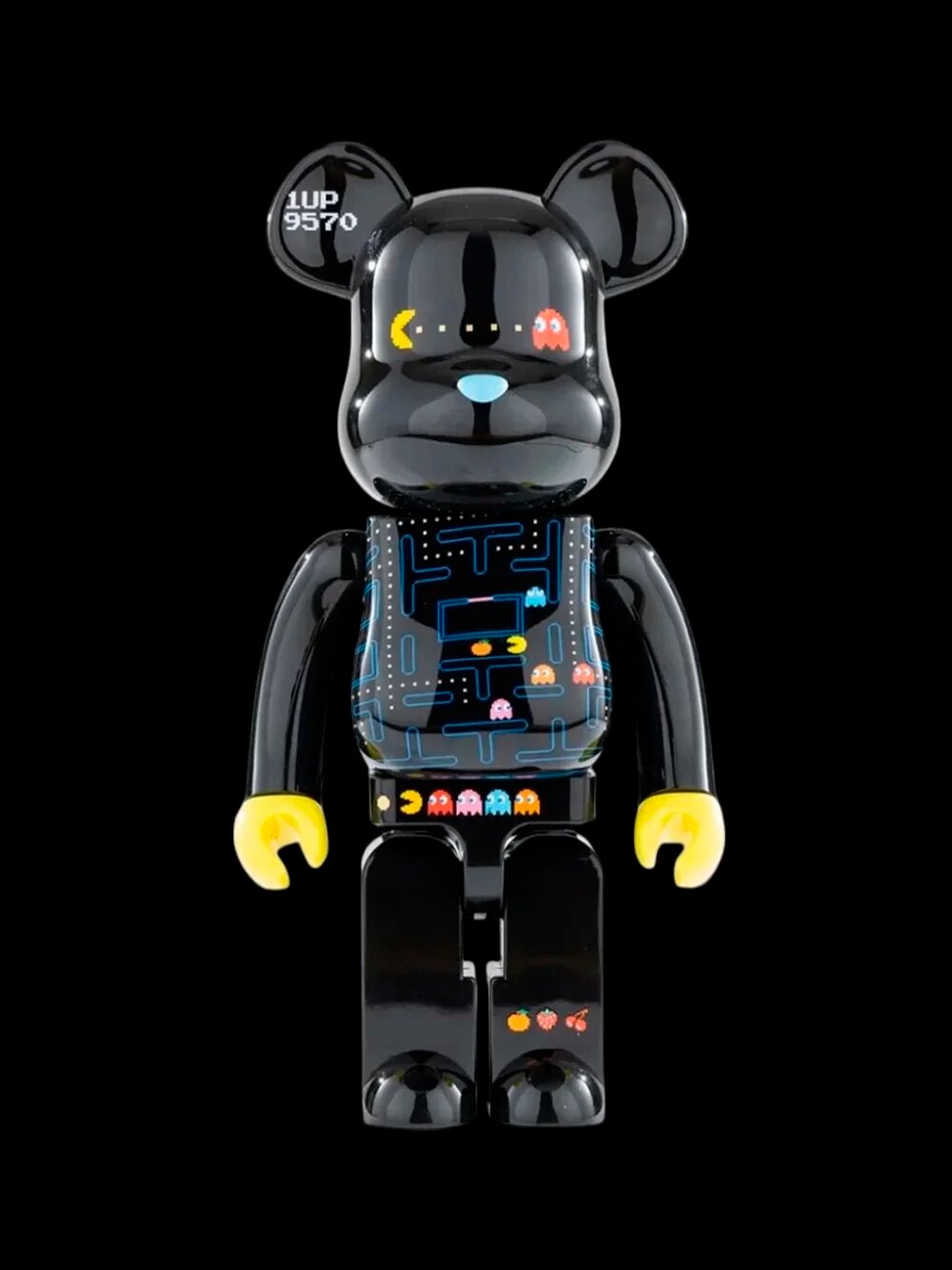 Коллекционная оригинальная фигура Bearbrick Pac-Man 1000% / 70 см высота / ABS пластик / Medicom Toy