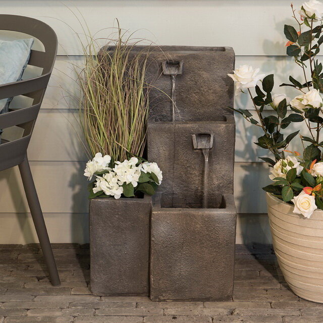 Садовый фонтан Виареджо 70 см с цветочным горшком, Kaemingk, 894316