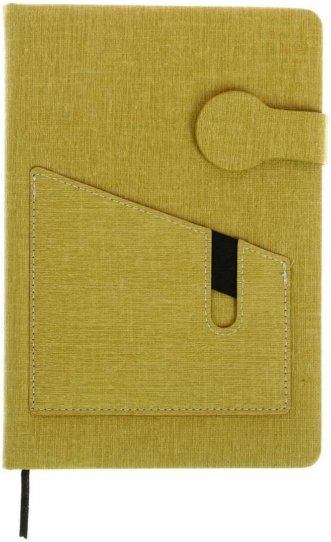 Ежедневник недатированный с карманом и хлястиком, формат А5, 80 листов в линию, блокнот с планом на день, обложка ПВХ, микс