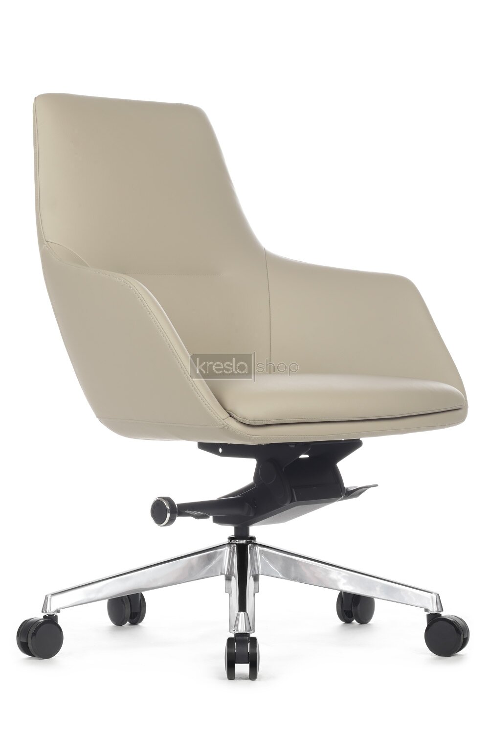 Кресло для персонала Riva Design Soul-M B1908 светло-серая кожа