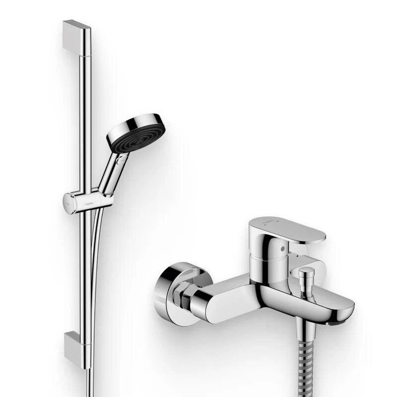Душевой комплект Смеситель Hansgrohe Rebris S 72440000 хром + Гарнитур Pulsify Relaxation 105 3jet 24160000 хром