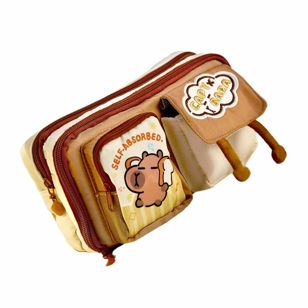 Сумка-карандаш с мультяшным медведем, милый чехол, держатель для карандашей, большая емкость, сумка ручек, школьные канцелярские принадлежности TJ